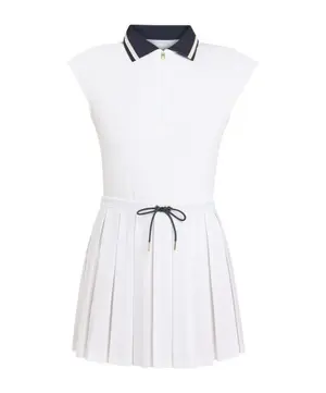 Varley Slim-fit Sports Dress With Pleated Hem - White