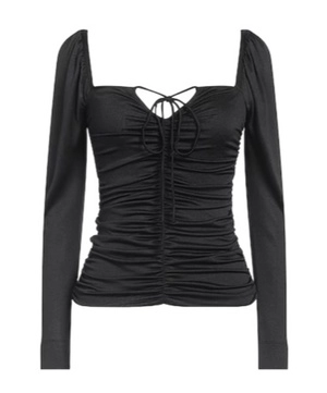 GANNI Ruched Long Sleeve Top