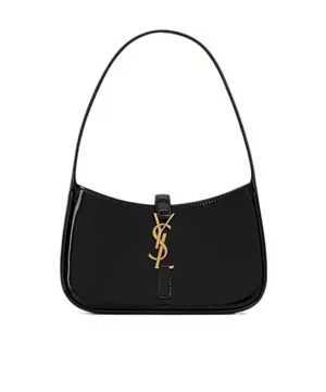 Saint Laurent Mini Le 5 À 7 In Patent Leather - Black