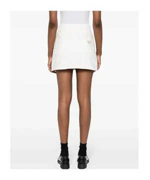 Prada Triangle Logo Mini Skirt