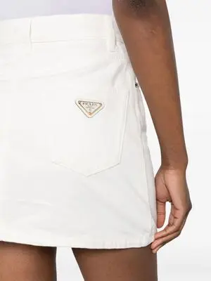 Prada Triangle Logo Mini Skirt