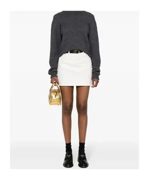 Prada Triangle Logo Mini Skirt