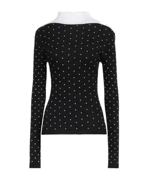 Marni Two-tone Knitted Turtleneck Sweater - Black