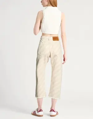 Marni Straight-leg Cropped Trousers With Diagonal Stripes