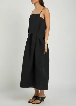 Khaite Silk And Cotton-blend Midi Dress