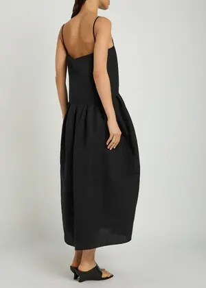Khaite Silk And Cotton-blend Midi Dress