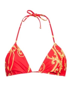 GANNI Triangle Bikini Top - Red