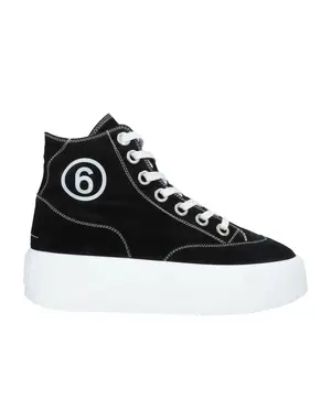MAISON MARGIELA Solid Color Lace-up Casual Shoes - Black