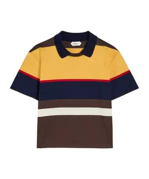 Versace Striped Cotton Polo T-shirt
