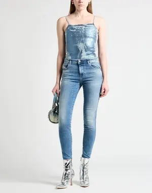 DIESEL® Solid Color Denim Sleeveless Top