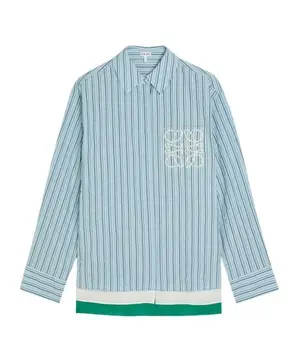 Loewe Color-block Striped Shirt - Blue
