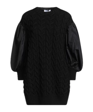 Max Mara Knit Dress With Puff Sleeves - Black