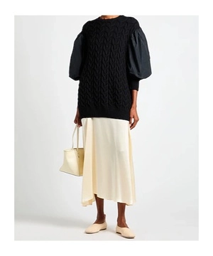 Max Mara Knit Dress With Puff Sleeves