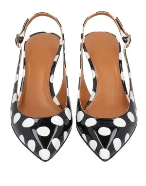Marni Polka Dot Pointed-toe High-heeled Slingback Sandals