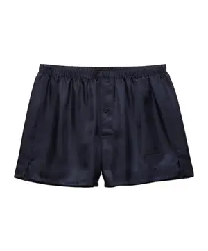 Prada Silk Boxer Shorts - Navy Blue