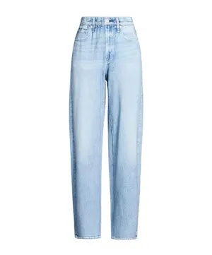 Rag & Bone Solid Color Loose Fit Trousers - Blue