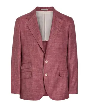 Brunello Cucinelli Silk Blend Blazer - Brown
