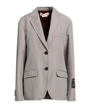 Marni A Checkered Suit Jacket - Gray