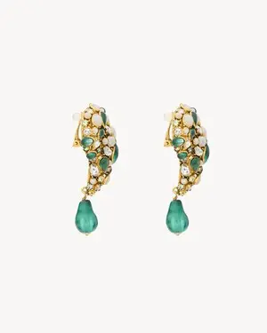 Saint Laurent Heart-shaped Pendant Earrings
