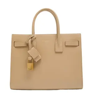 Saint Laurent Leather Handbag - Nude