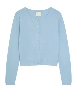 REFORMATION Clara Cashmere Cardigan - Blue