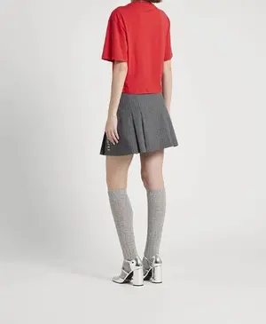 MAXCO. Max&co. Pleated Pinstriped Mini Skirt