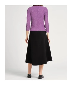 Tory Burch High-neck Blouse With Three-quarter Sleeves
