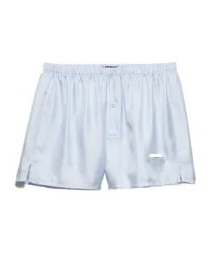 Prada Silk Boxer Shorts - Interstellar Blue