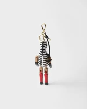 Prada Animal Key Ring Charm With Metal Ring
