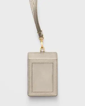 Prada Triangle-logo Saffiano-leather Badge-holder