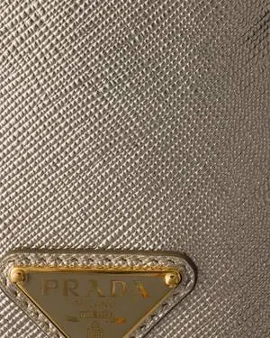 Prada Triangle-logo Saffiano-leather Badge-holder