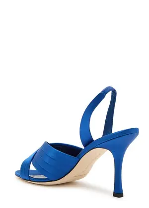 Manolo Blahnik Ruched Strap High Heels