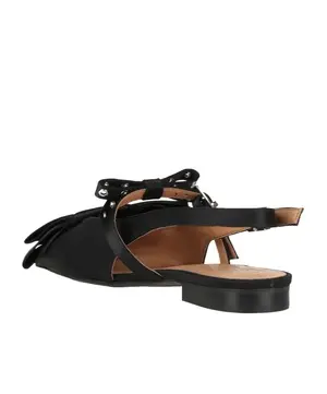 GANNI Pointed-toe Bow Flats - Black