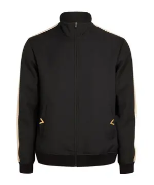 Valentino Garavani Jersey-twill Track Jacket With Contrasting Inserts - Black