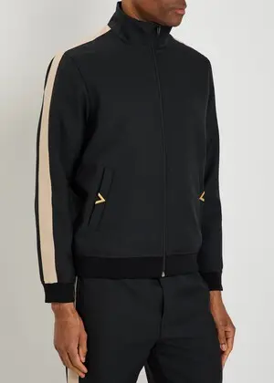 Valentino Garavani Jersey-twill Track Jacket With Contrasting Inserts