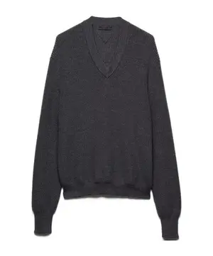 Prada V-neck Sweater - Slate Ash