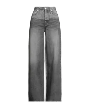 Rag & Bone Solid Color Loose Straight Leg Pants - Gray