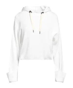 Brunello Cucinelli Ribbed Hooded Sweater - White