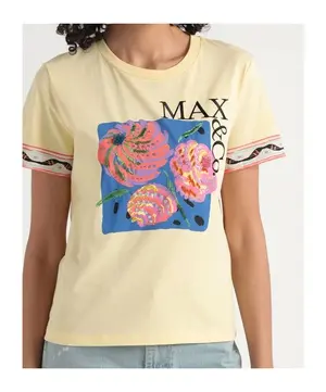 MAXCO. Max&co. Logo Crew Neck T-shirt
