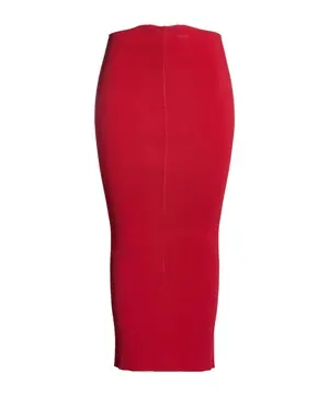 Marni Solid Color Knitted Bodycon Dress - Red