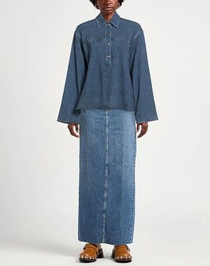 Rag & Bone Solid-colored Long-sleeved Denim Top