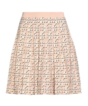 Tory Burch Pleated Knit Mini Skirt With Logo Print