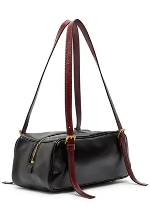 Versace Small Leather Shoulder Bag - Black
