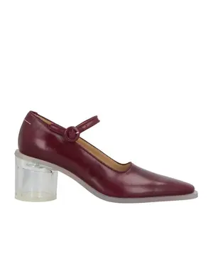 MAISON MARGIELA Mary Jane Leather Shoes - Red