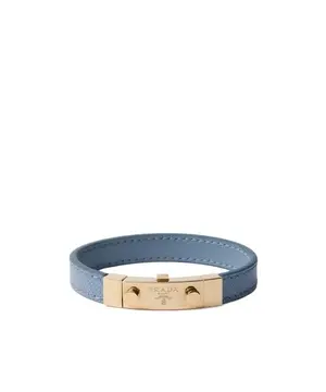 Prada Saffiano Leather Bracelet - Astral Blue