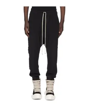 Rick Owens Concordians Prisoner Drawstring Trousers - Black