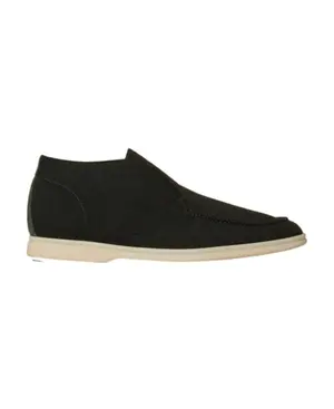 Loro Piana Open Walk Open Knit Walking And Ankle Boots - Black