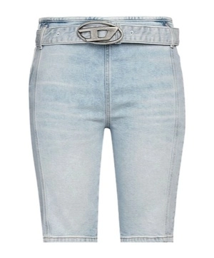 DIESEL® Medium Wash Denim Shorts With Belt Detail