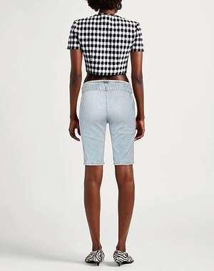 DIESEL® Medium Wash Denim Shorts With Belt Detail