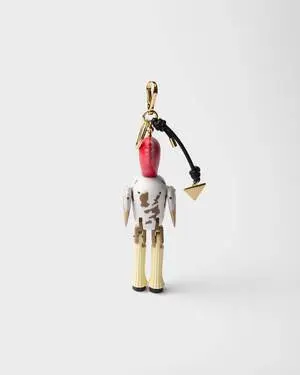 Prada Animal Key Ring Charm With Metal Ring